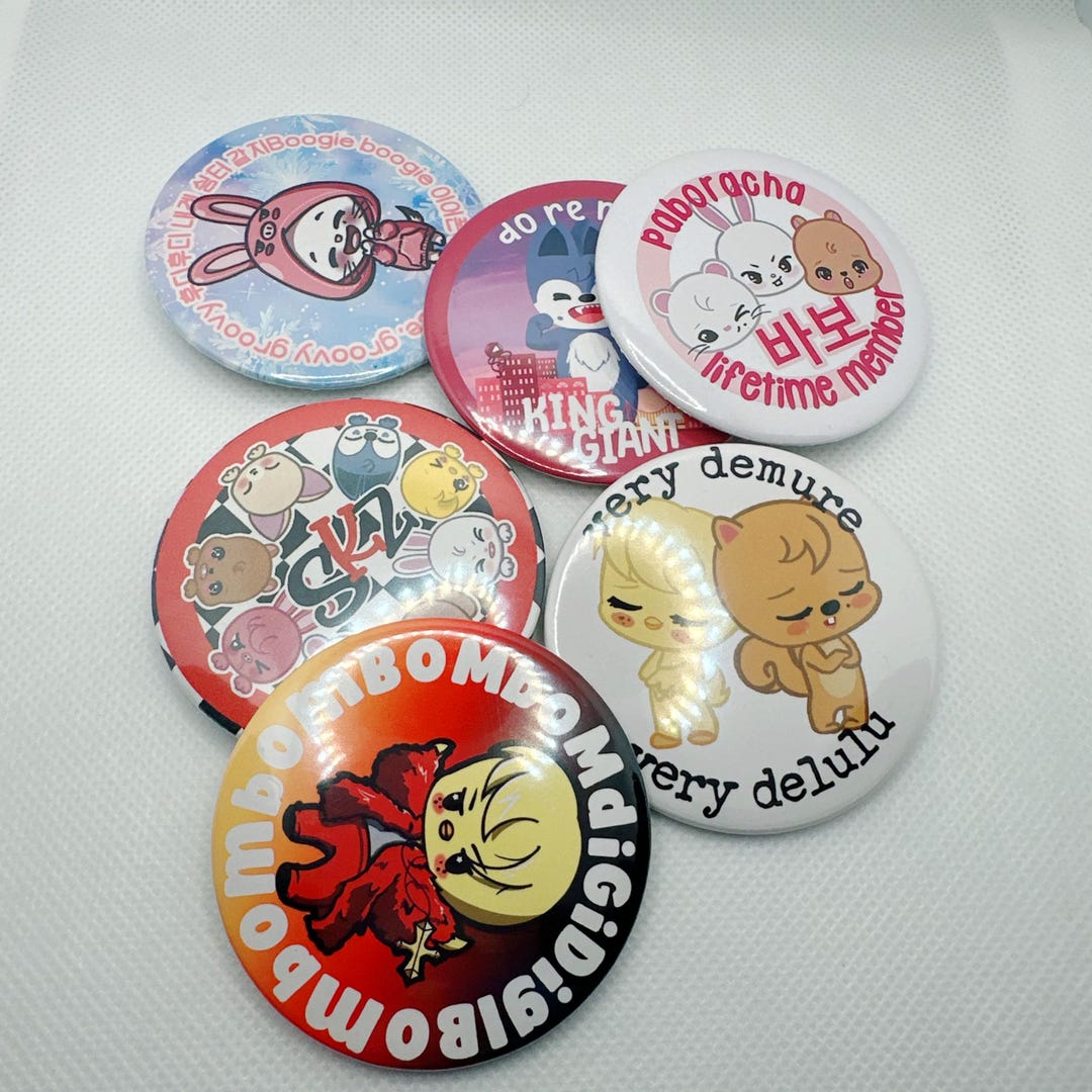 Buttons -stray Kids/skzoo (large) - Etsy