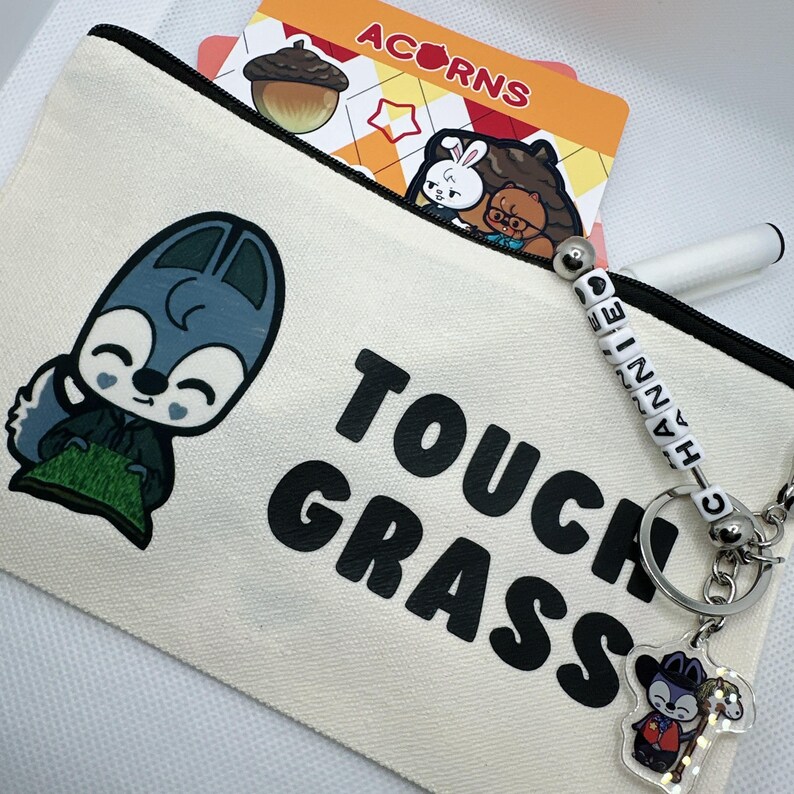 Zipper Pouch- Touch Grass - SKZ SKZOO - Etsy