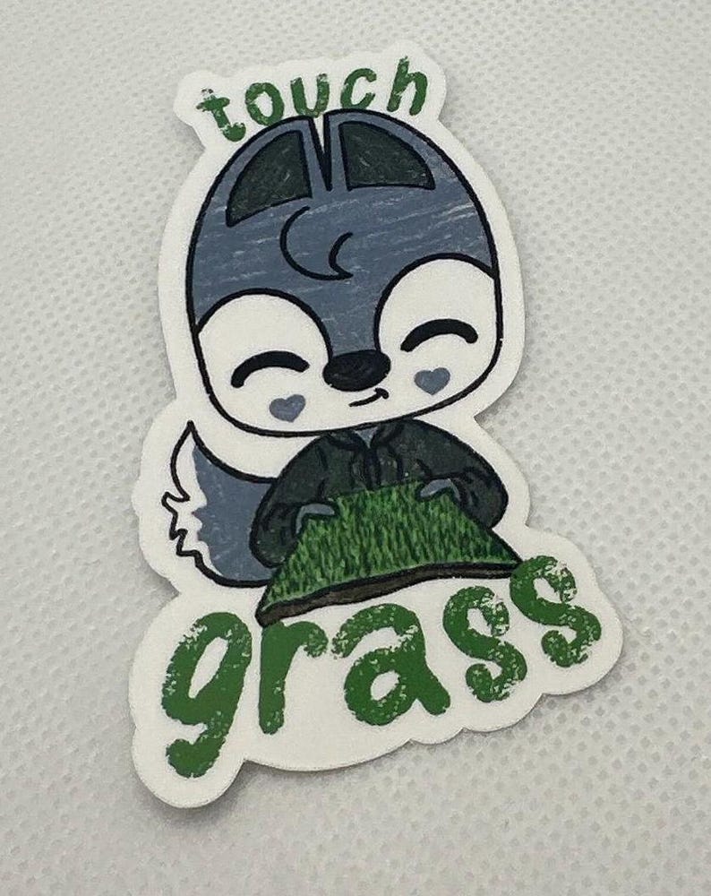 Sticker - Wolf Chan Touch Grass (stray Kids Kpop) - Etsy