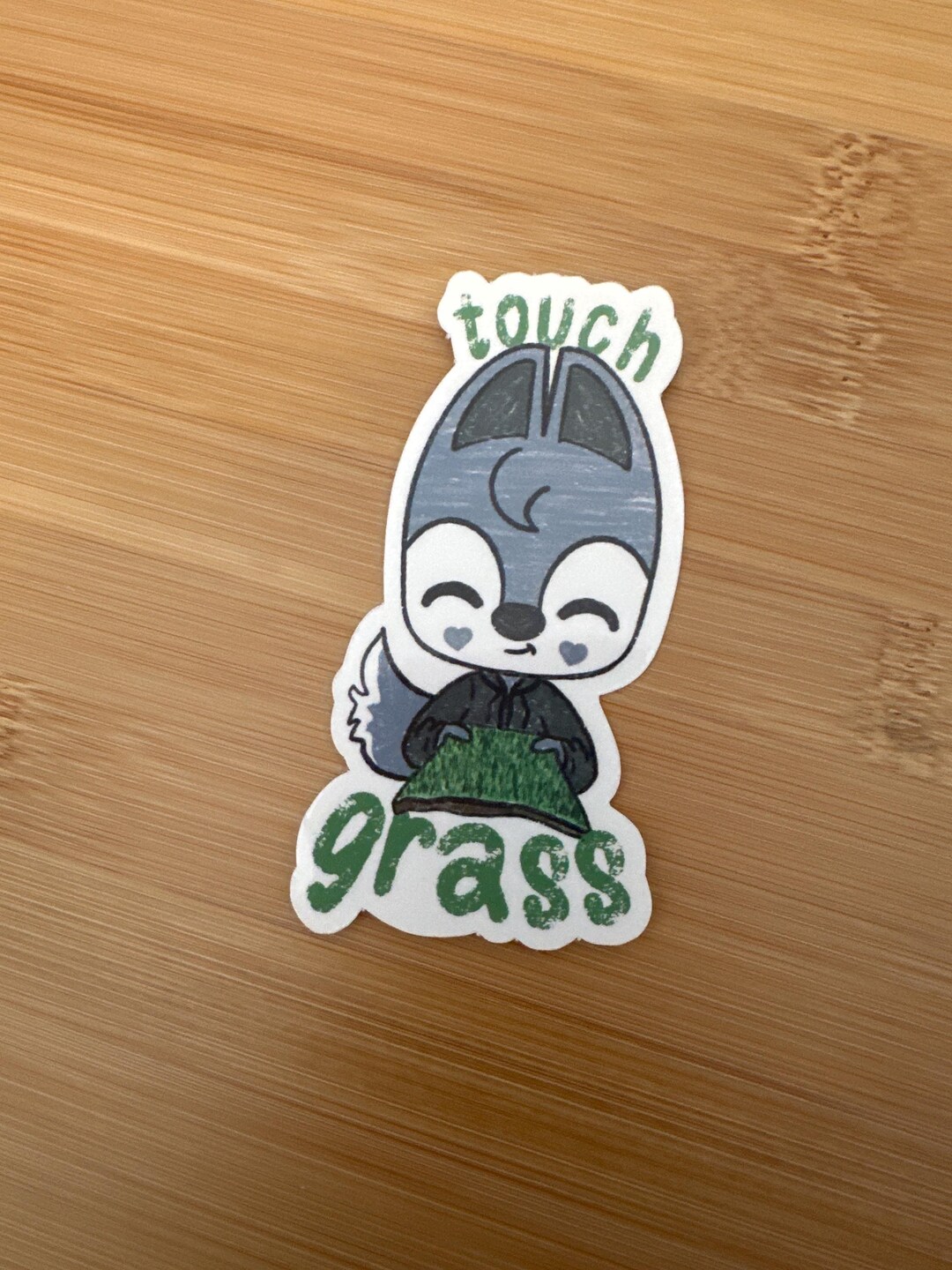 Sticker - Wolf Chan Touch Grass (stray Kids Kpop) - Etsy