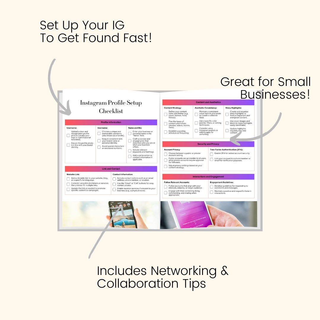 Instagram Profile Setup Checklist | Optimize Bio, Links, Content ...