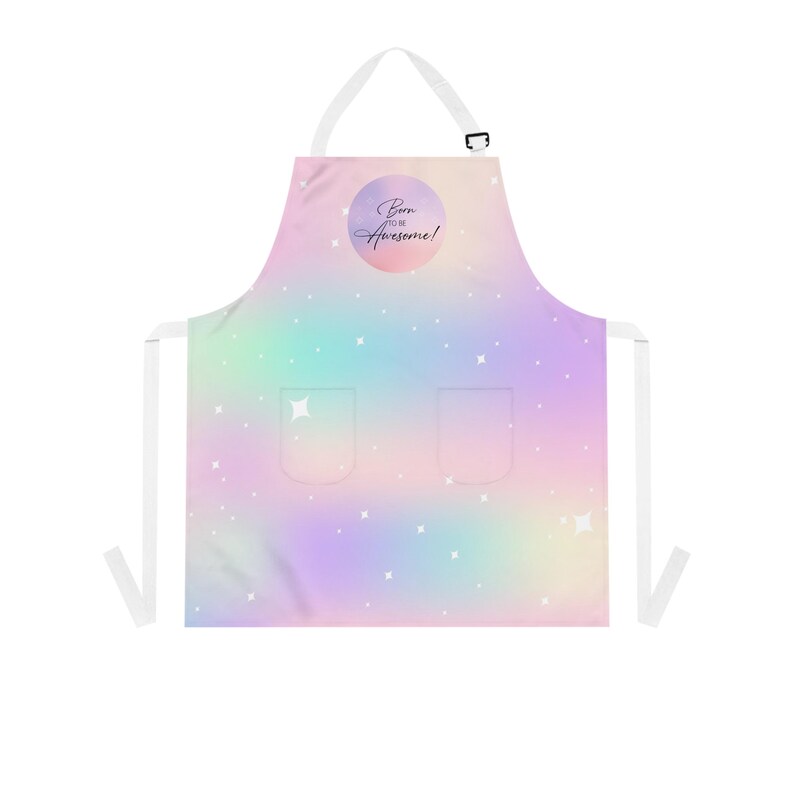 Pastel Color Apron born to Be Awesome Quote - Etsy
