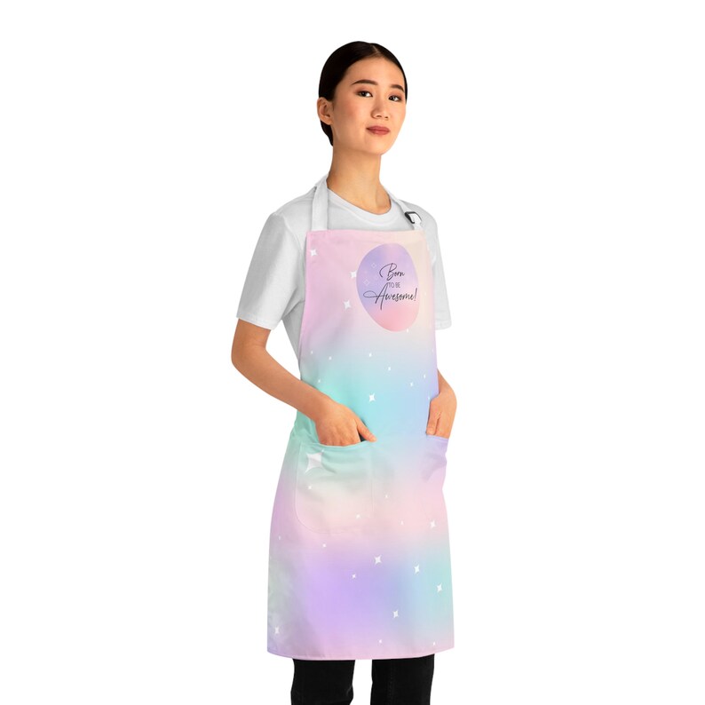 Pastel Color Apron born to Be Awesome Quote - Etsy