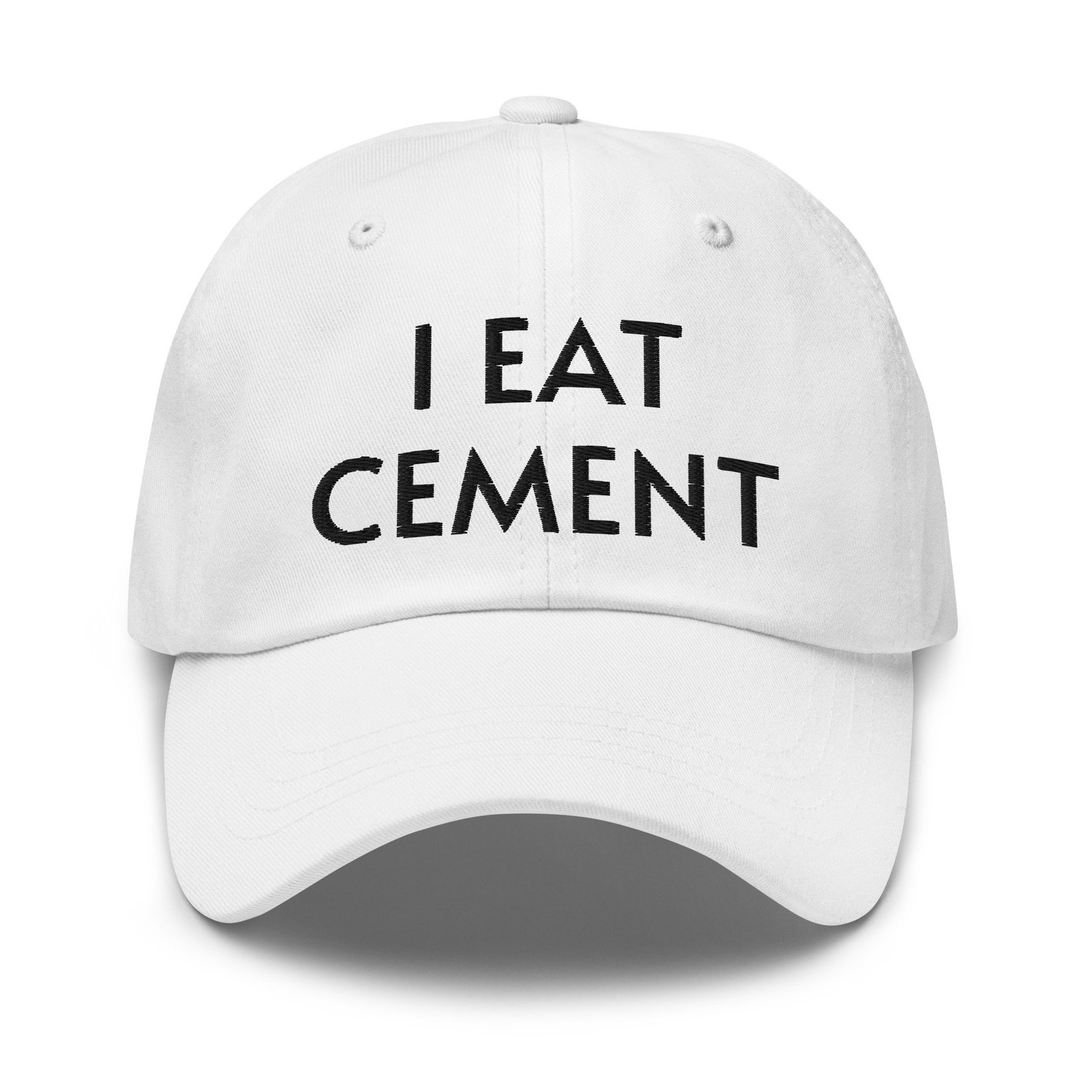 I Eat Cement Embroidered Adjustable Relaxed Fit Hat, Funny Hats ...