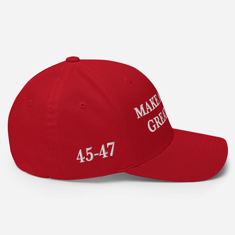 Make America Great Again Embroidered Flexfit Structured Hat, Donald ...