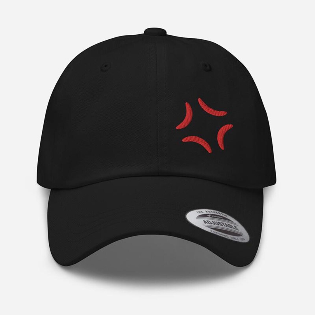 Popping Anime Vein Embroidered Baseball Hat Cotton Adjustable Dad Hat ...
