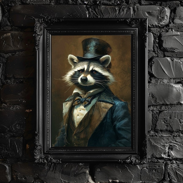 Raccoon Painting - Etsy