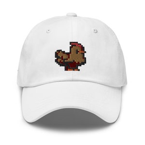 Pixel Chicken Embroidered Adjustable Relaxed Fit Baseball Cap Dad Hat ...