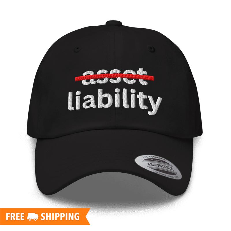 Asset Liability Hat, Embroidered Adjustable Relaxed Fit Hat, Funny ...