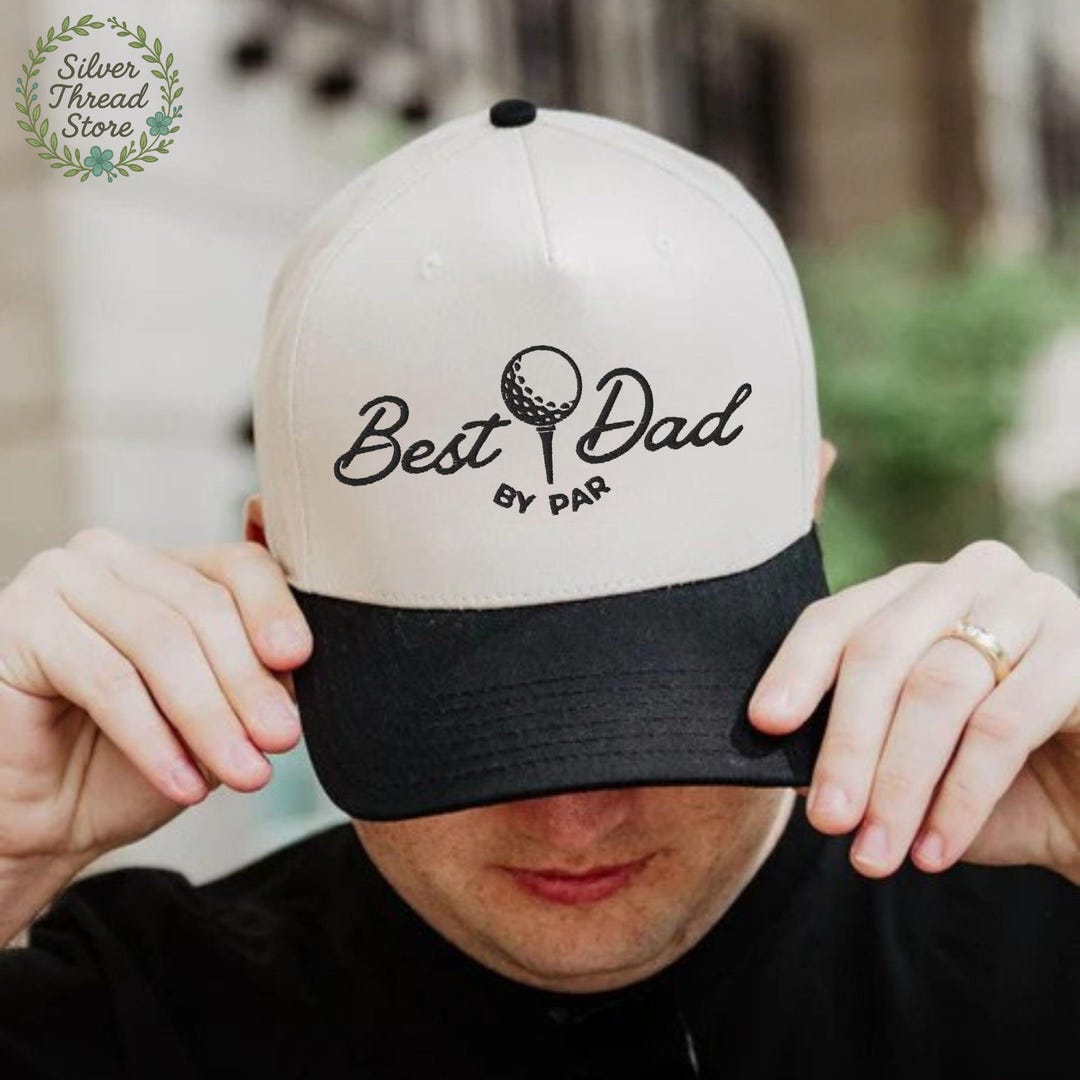 Best Dad by Par Embroidered Adjustable Otto Cap for Him, Fathers Day ...