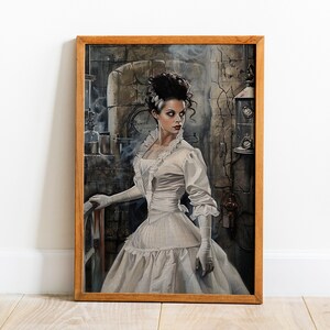 Monster Bride Wall Art Poster, Vintage Spooky Wall Art, Bookish Dark ...