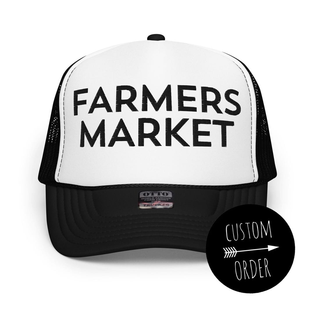 Farmers Market Embroidered Adjustable Foam Mesh Back Snapback Trucker ...
