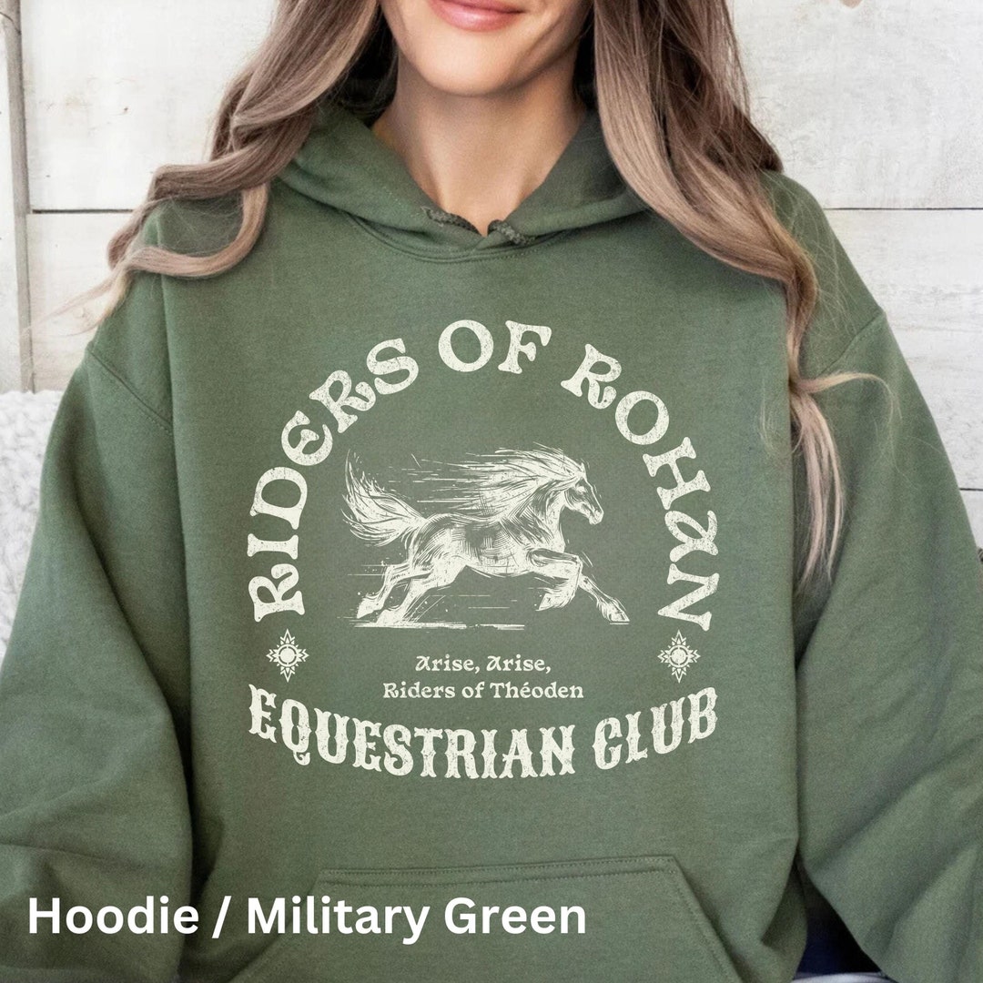 Riders of Rohan Equestrian Club Unisex Hoodie, Trendy Book Lover Hoodie ...
