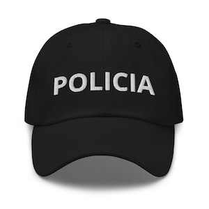 Policia Embroidered Adjustable Relaxed Fit Low Profile Hat, Policia Hat ...