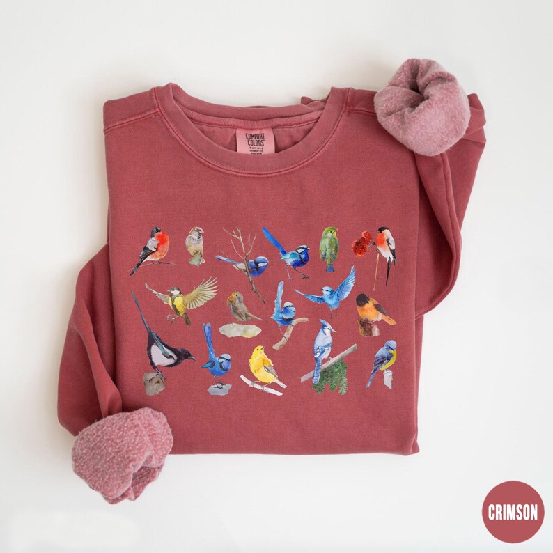 Birds Comfort Colors® Sweatshirt, Bird Lover Sweatshirt, Nature Lover ...