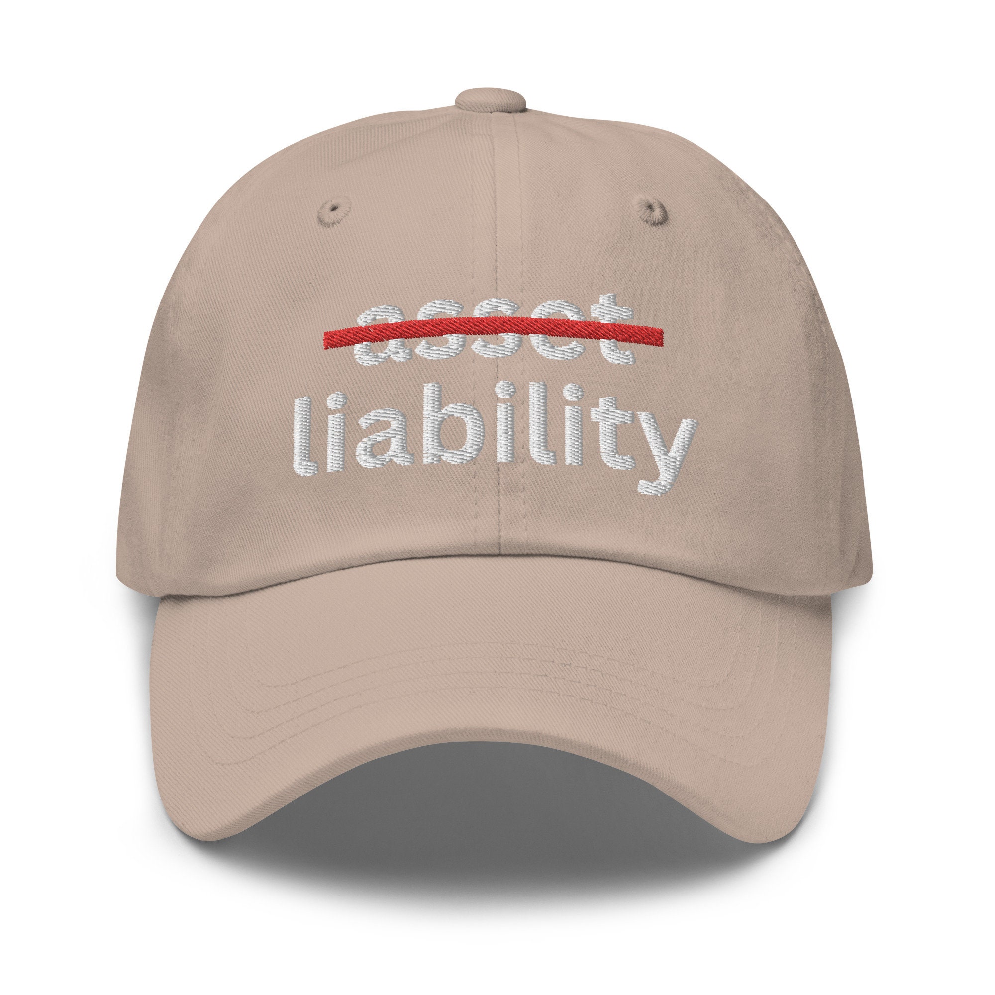 Asset Liability Hat, Embroidered Adjustable Relaxed Fit Hat, Funny ...