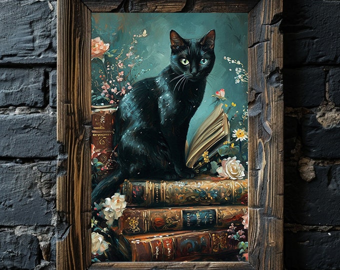 Victorian Cat Art Vintage Poster - Etsy