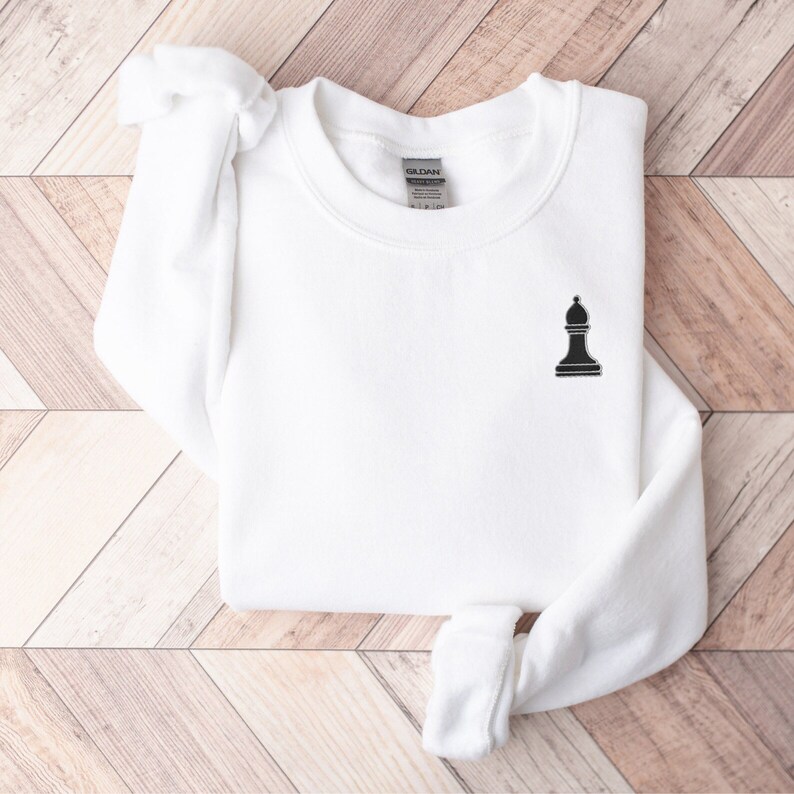 Custom Chess Piece Embroidered Unisex Sweatshirt, Chess Player Gift ...
