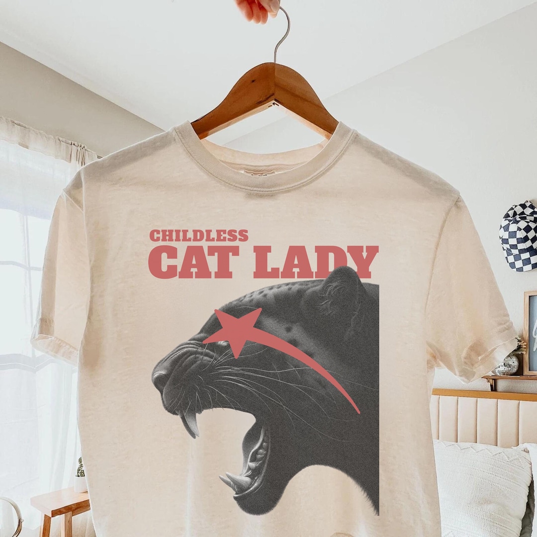 Childless Cat Lady Comfort Colors Shirt, Feminism Shirt, Cat Lady T ...