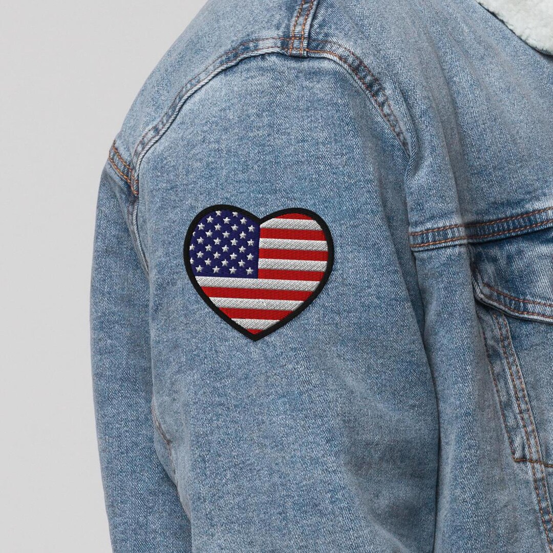USA Flag Embroidered Patch, Iron On, Sew On, American Flag Patch, USA Patch for Jacket, 4th of ...