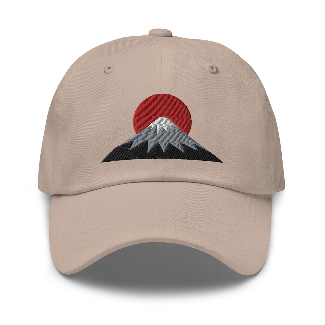 Mt Fuji Minimal Embroidered Adjustable Relaxed Fit Baseball Cap Dad Hat ...