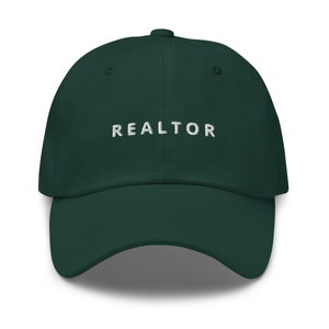 Realtor Embroidered Adjustable Baseball Cap Dad Hat, Custom Real Estate ...