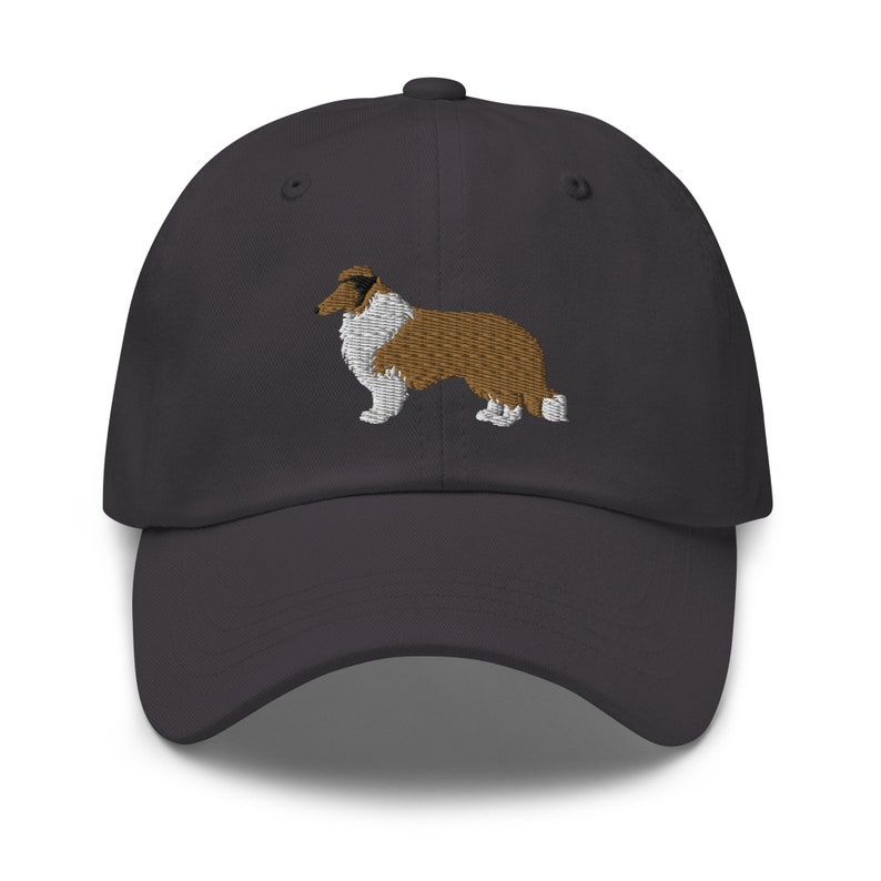 Rough Collie Dog Embroidered Adjustable Relaxed Fit Hat, Rough Collie ...