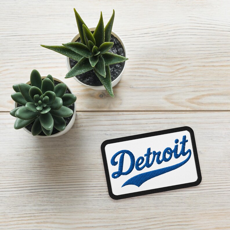Detroit Embroidered Patch, Detroit Patch, Detroit Iron on Patch ...