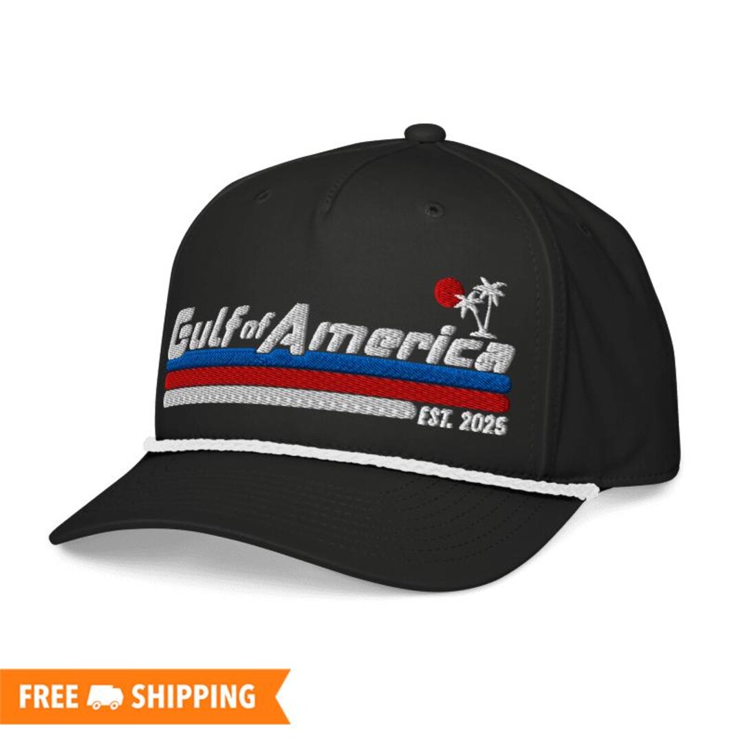 Gulf of America 2025 Embroidered Richardson Five Panel Rope Hat, Trump ...