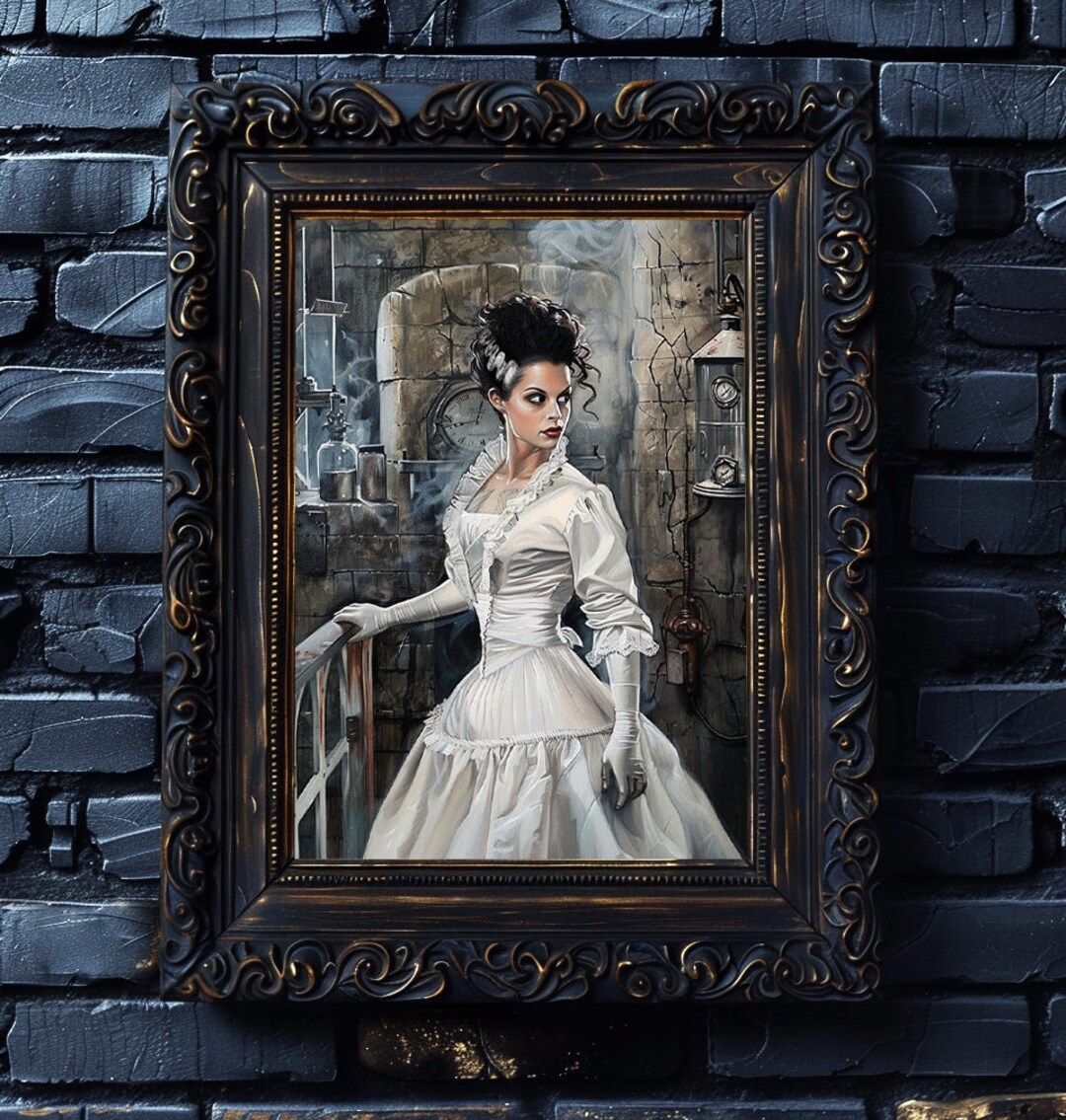 Monster Bride Wall Art Poster, Vintage Spooky Wall Art, Bookish Dark ...