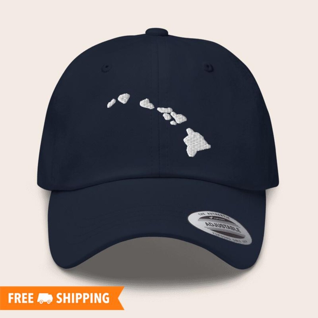 Hawaii State Outline Embroidered Adjustable Baseball Cap Dad Hat ...