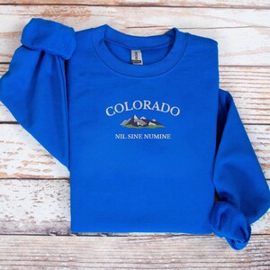 Colorado Embroidered Vintage Crewneck Sweatshirt, Colorado Crewneck ...