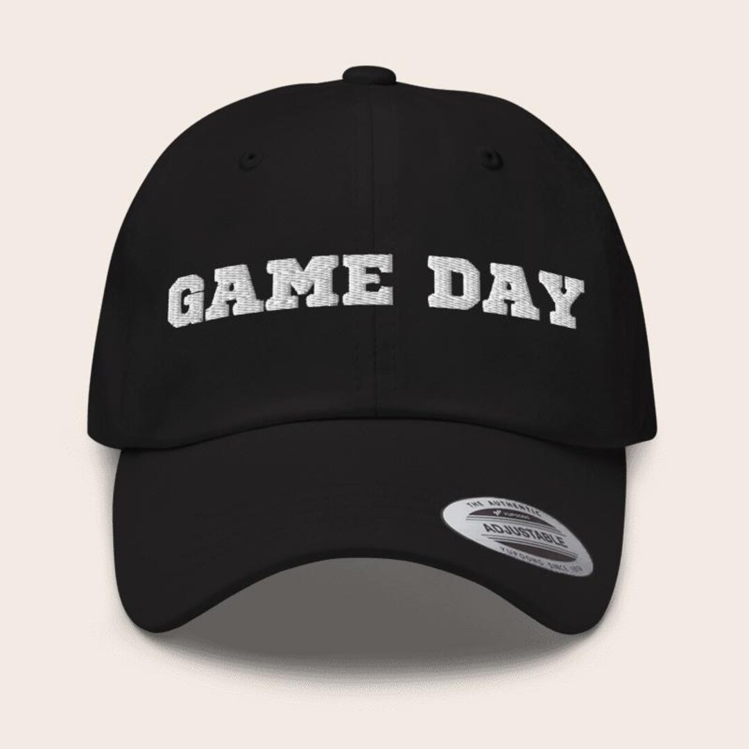 Game Day Hat, Embroidered Adjustable Hat, Sports Lover Hat, Football ...