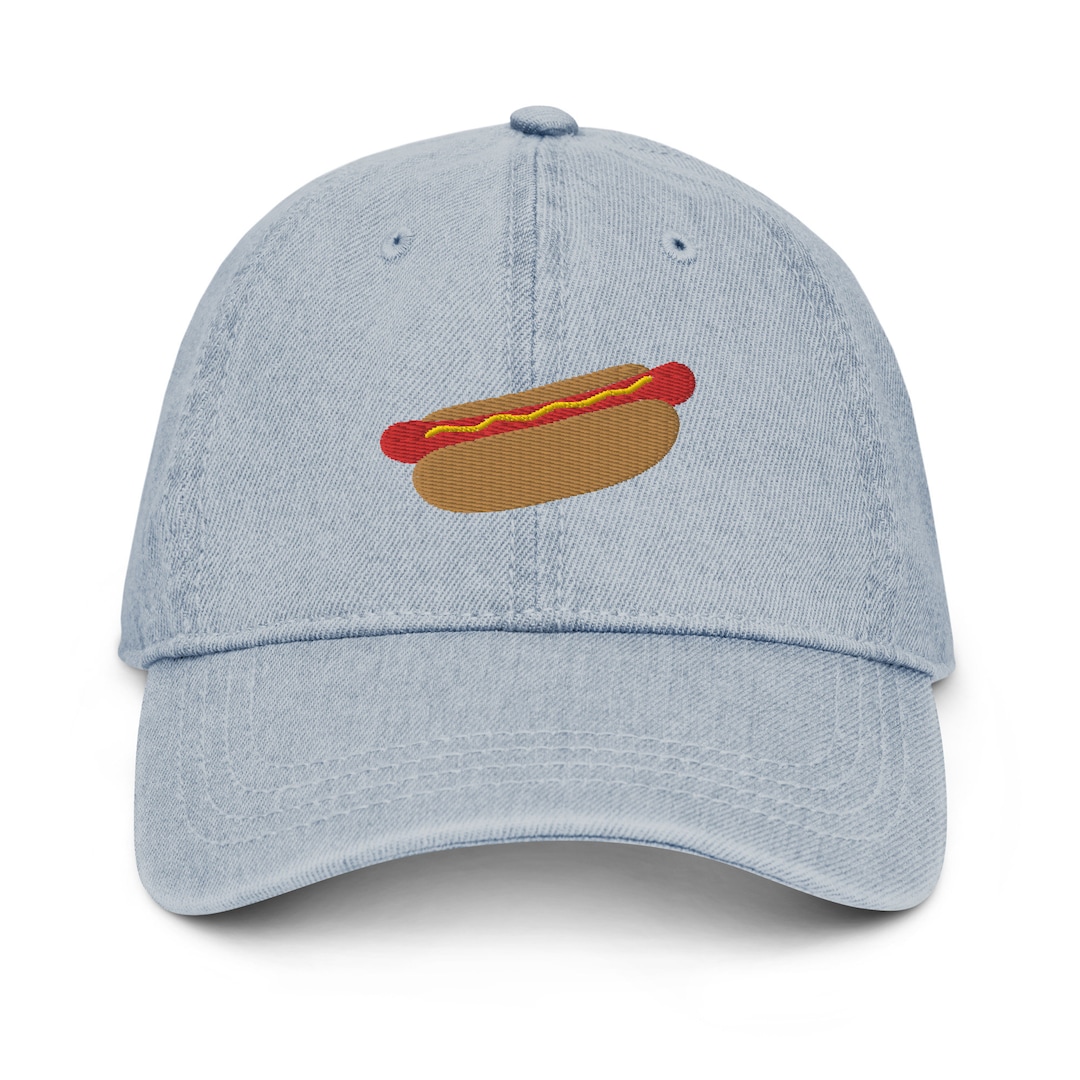 Hot Dog Embroidered Adjustable Baseball Cap Denim Hat, Hot Dog Eating ...
