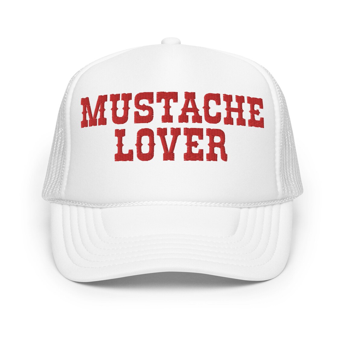Mustache Lover Embroidered Foam Adjustable Mesh Back Trucker Hat ...