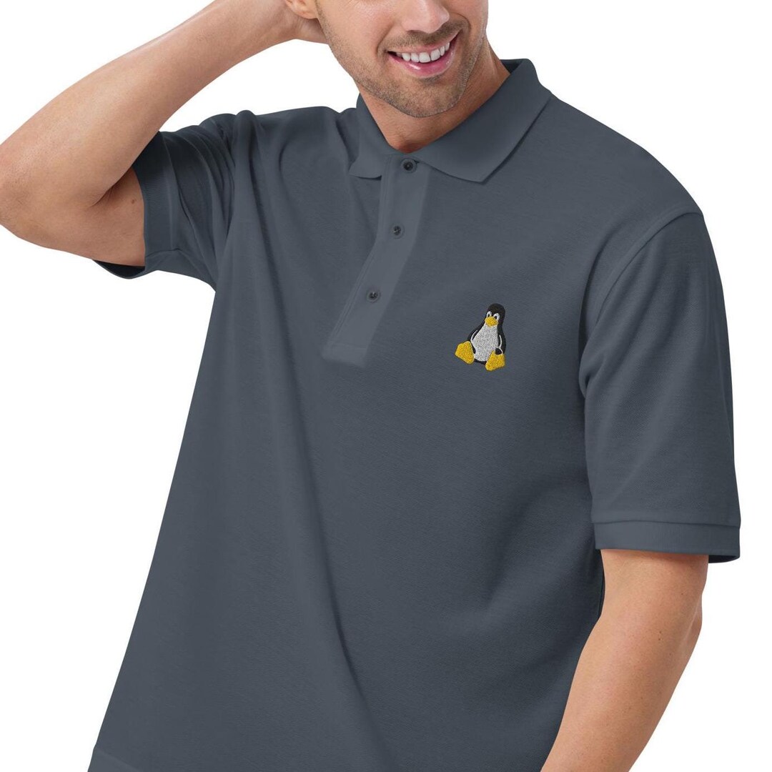 Linux Embroidered Premium Polo Shirt, PC Programmer Polo Shirt, PC ...