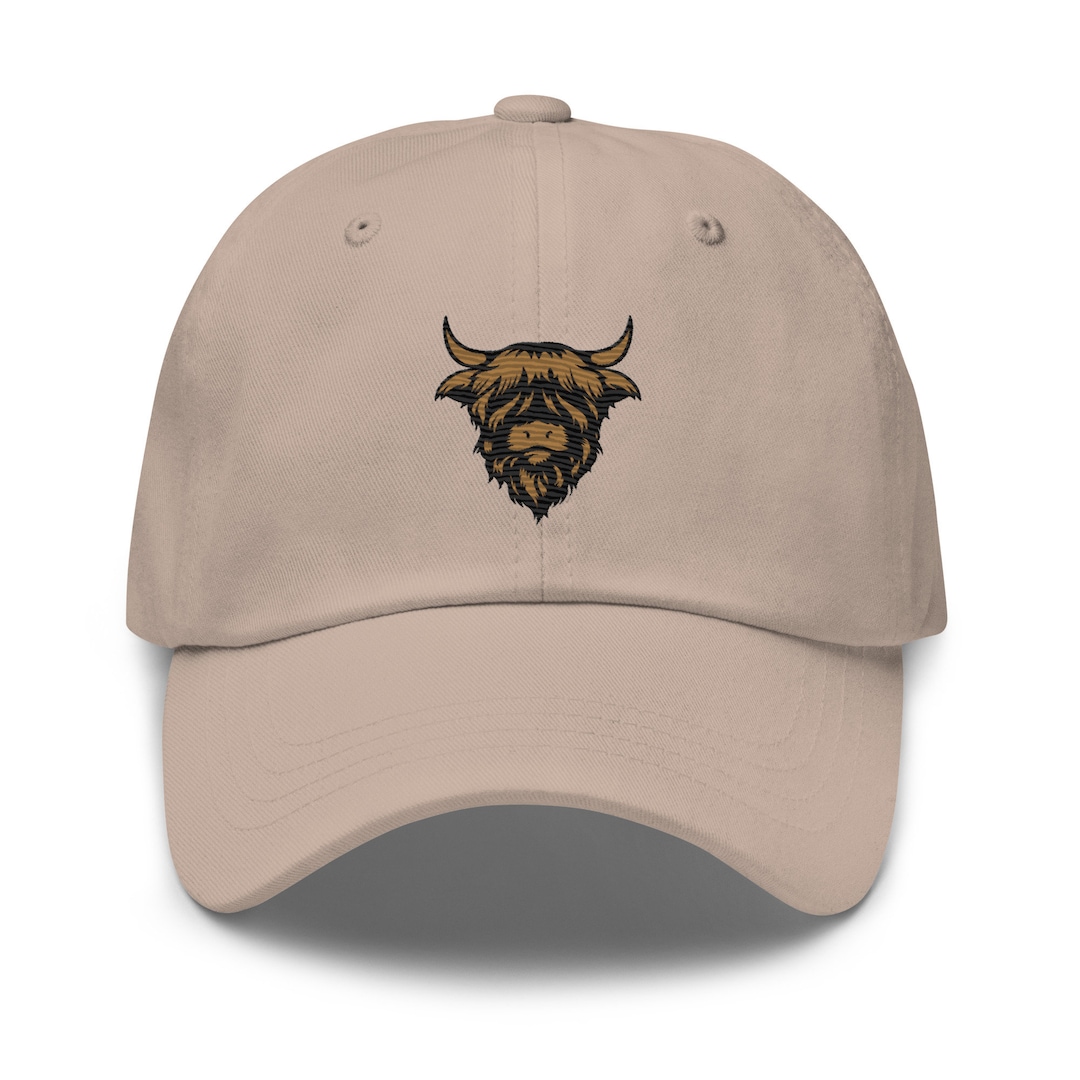 Highland Cow Embroidered Adjustable Hat, Highland Cow Lover, Highland ...