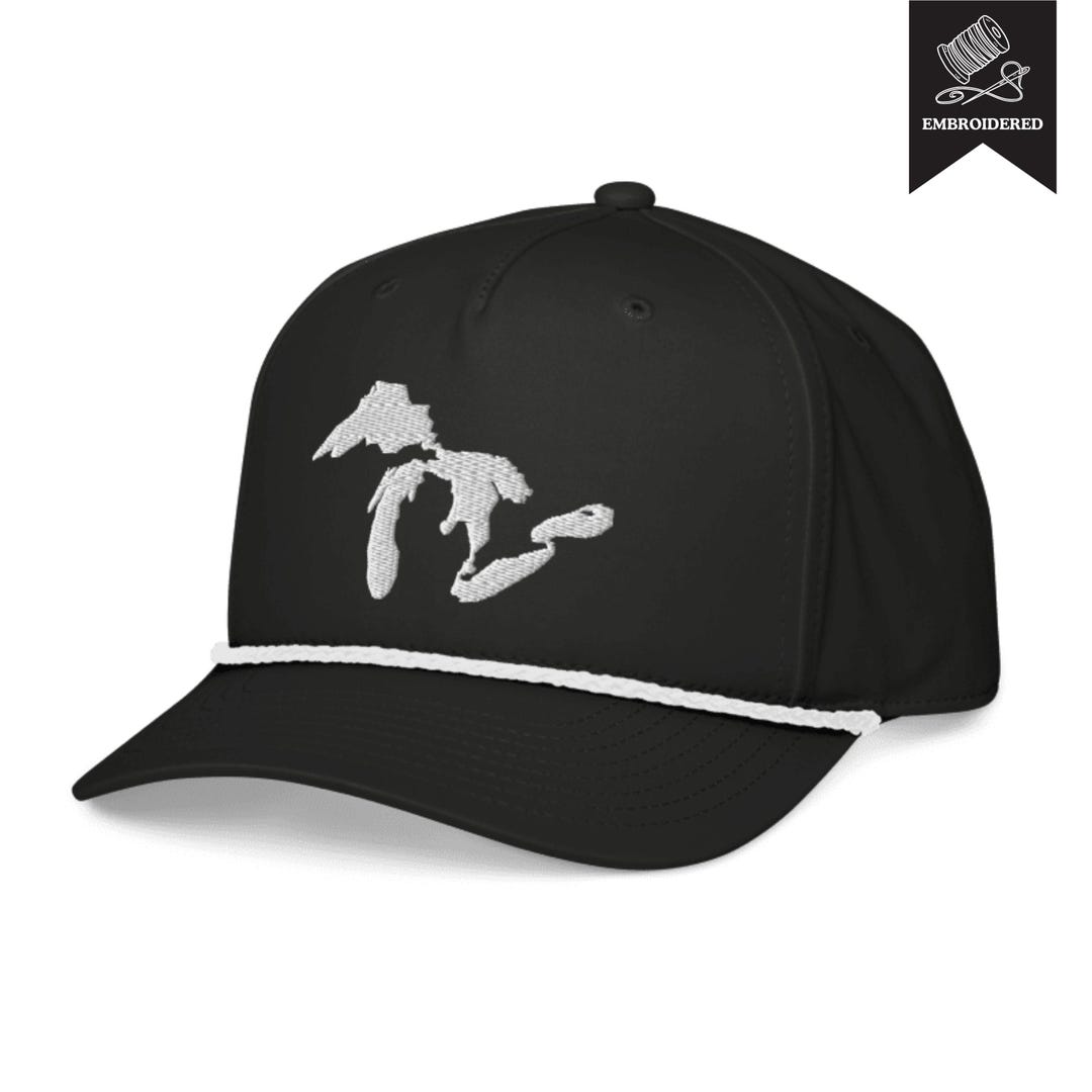 Great Lakes Embroidered Adjustable Snapback Rope Hat, Great Lakes Hat ...
