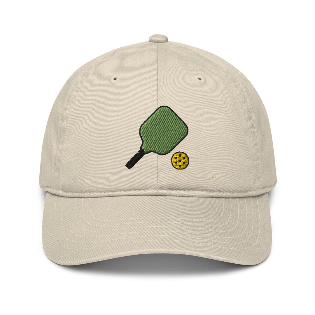 Pickleball Embroidered Adjustable Organic Dad Hat, Custom Pickleball Paddle Hat, Pickleball ...