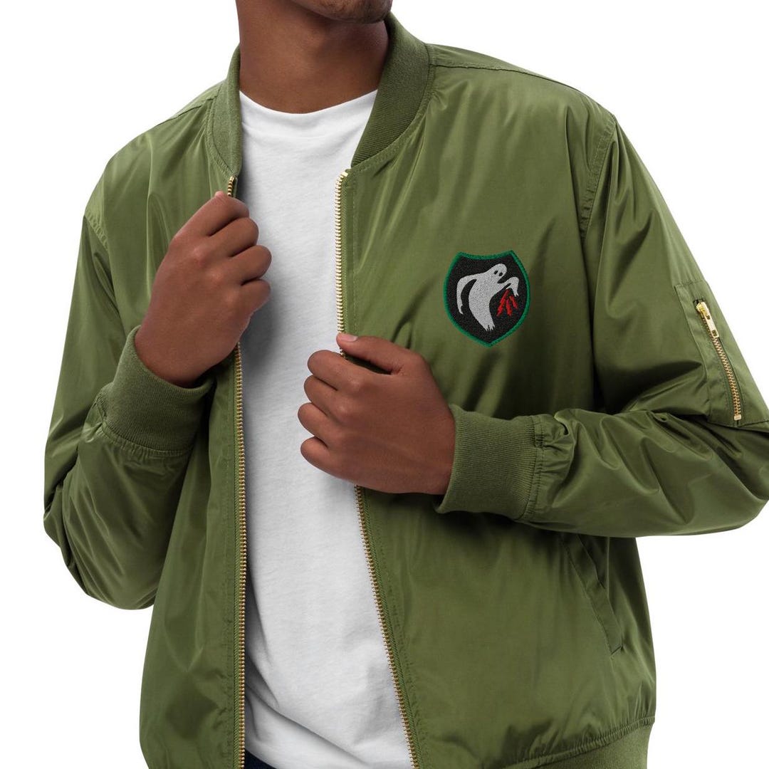 WWII Ghost Army Premium Recycled Bomber Jacket, Ghost Army Patch Jacket ...