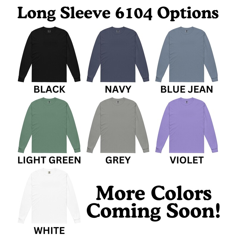 Custom Long Sleeve Comfort Colors Shirt, Personalized Long Sleeve T ...