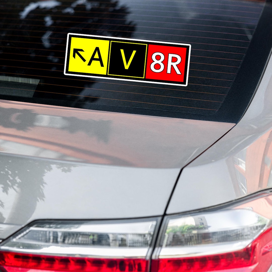 AV8R Taxiway Sign Car Decal Sticker, Aviator Gift, Aviation Gifts ...