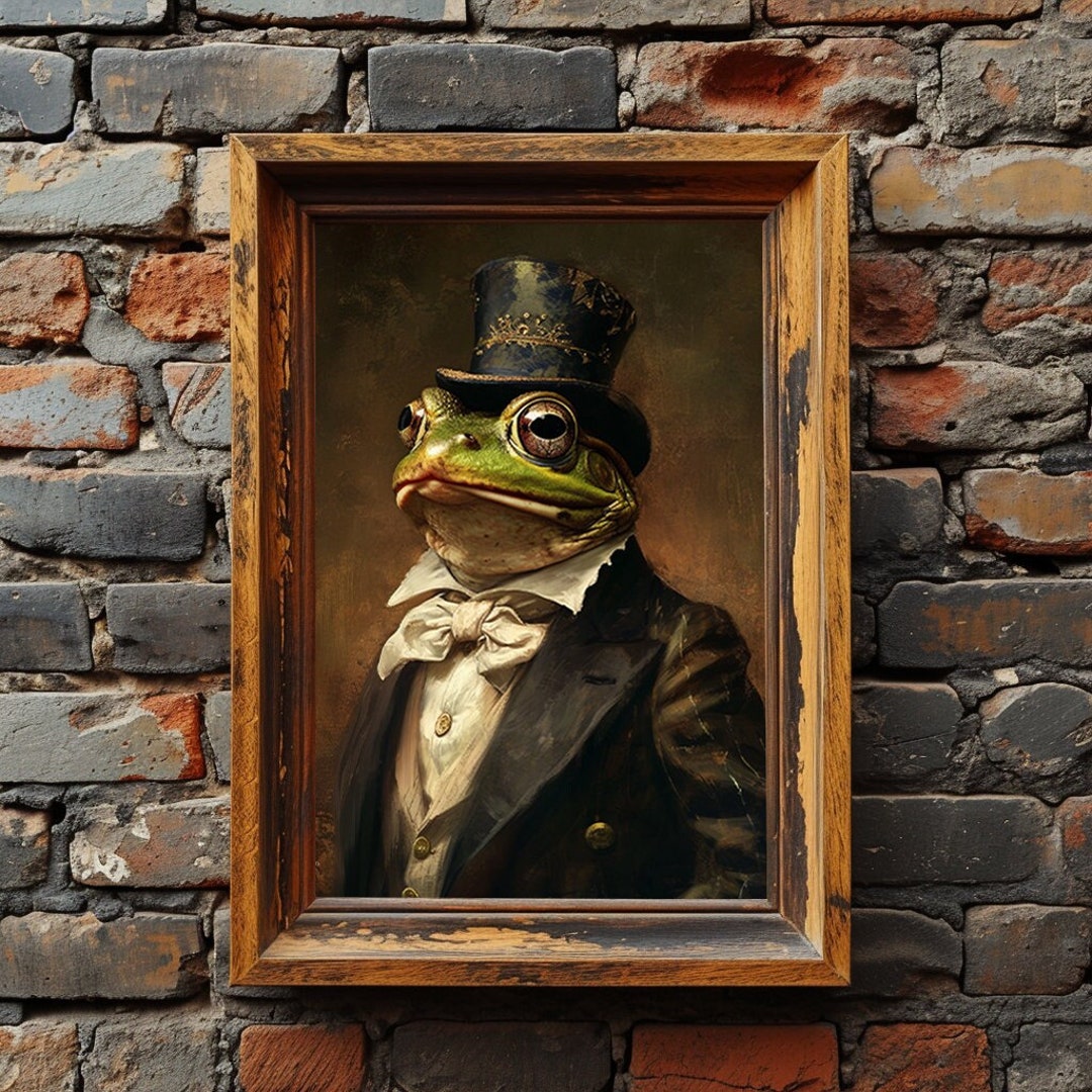 Mr Toad Victorian Wall Art, Vintage Animal Wall Art, Aesthetic Bookish ...