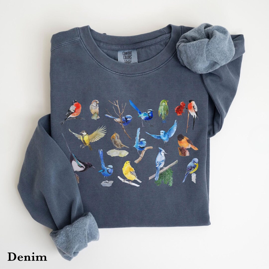 Birds Comfort Colors® Sweatshirt, Bird Lover Sweatshirt, Nature Lover ...