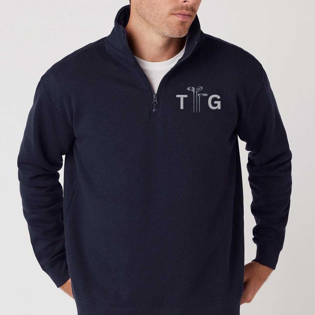 Golf Quarter Zip Custom Pullover, Custom Embroidered Gold Quarter Zip ...