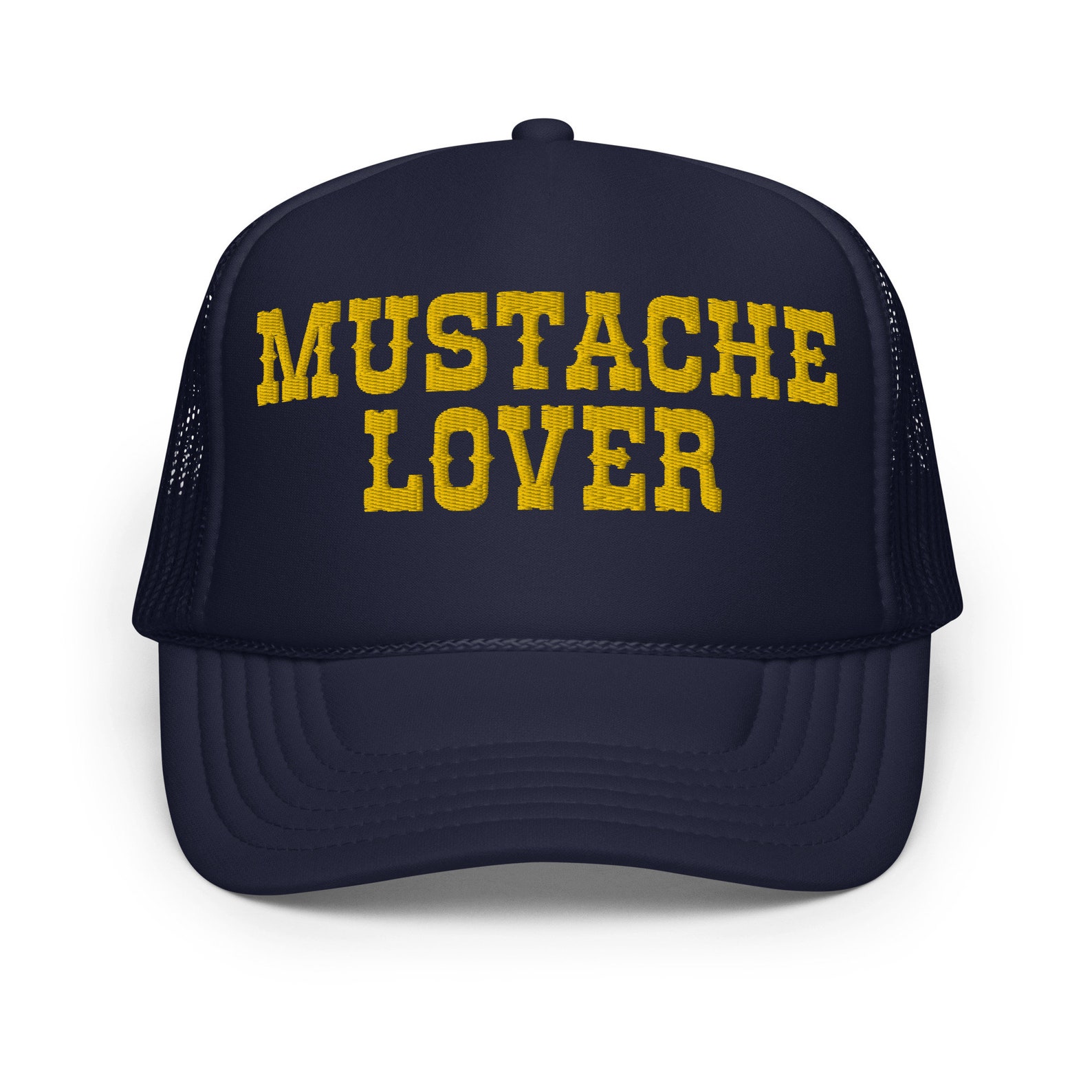 Mustache Lover Embroidered Foam Adjustable Mesh Back Trucker Hat ...