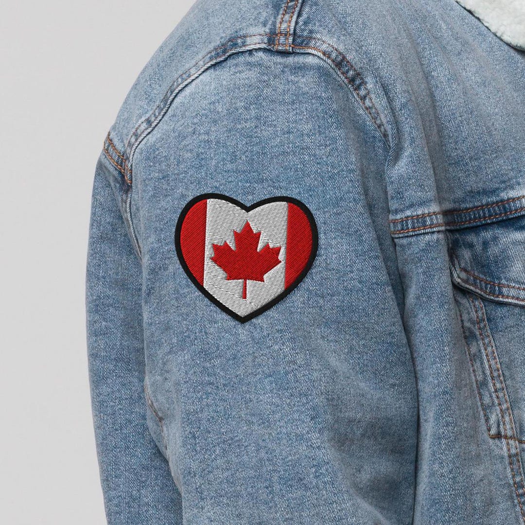 Canadian Flag Embroidered Patch, Iron On, Sew On, Canada Patch, Canada Patch for Jacket ...