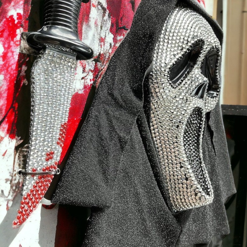 Ghost Bling Scream Mask Bedazzled Costume Party Halloween - Etsy