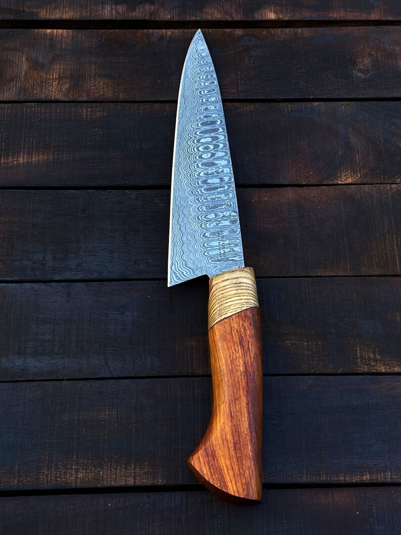 Chef Knife Custom Handmade Damascus Steel Kitchen Knife Kpro - Etsy