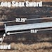 Celtic Sword Custom Handmade Damascus Steel Long Seax Sword Kpro - Etsy